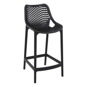 compamia air patio counter stool in black (set of 2)