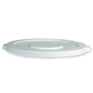 brute fg263100wht rubbermaid flat lid for 32 gal round containers, white