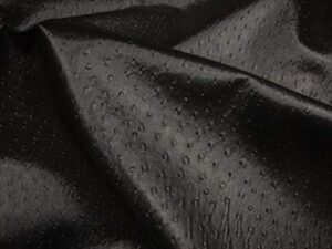 mybecca black ostrich vinyl 54" wide textured faux leather great for upholstery & bags (1 yard)