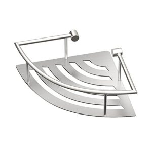 gatco 1456 elegant corner shelf, brushed, 11"