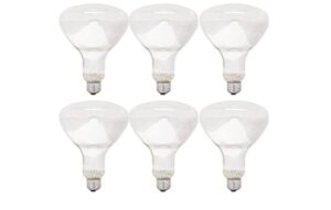 ge lighting 65-watt, 580-lumen, br40, floodlight bulb, soft white - 6 pack