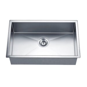 daweier esq280900 square sink single bowl, 18 gauge