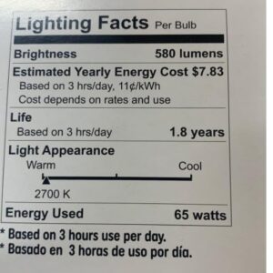 GE Lighting 65-Watt, 580-Lumen, BR40, Floodlight Bulb, Soft White - 6 Pack