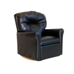 dozydotes contemporary child rocker recliner with armrest leather black dzd10739