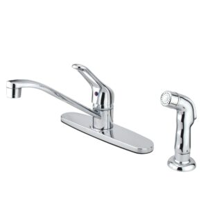 kingston brass fb562sp wyndham 8" centerset kitchen faucet