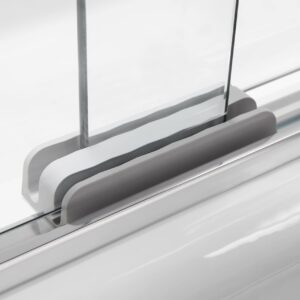 KOHLER Revel sliding bath door, 55-1/2"H x 56-5/8 – 59-5/8"W, with 1/4" thick Crystal Clear glass