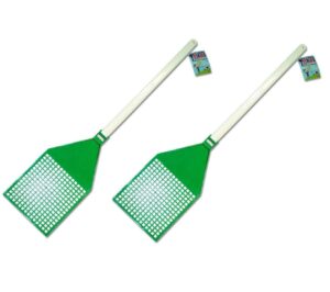 bulk buys jumbo texas fly swatter, assorted colors (pack of 2)