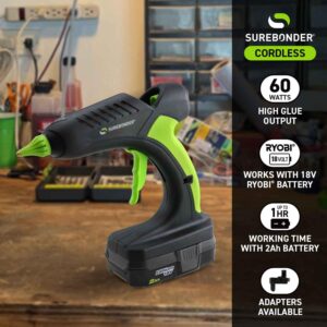 PRO2-60 60 Watt 18 Volt Cordless Professional Heavy Duty Full Size Hot Glue Gun - Battery NOT Included