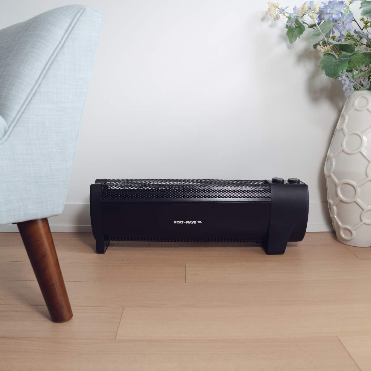 Heat Wave 1,000 Watt Convector Baseboard Heater, Black