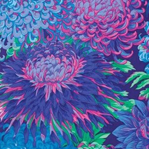 free spirit fabrics kaffe fassett classics collective phillip jacobs blue japanese chrysanthemum