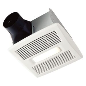 broan-nutone ae80l invent energy star qualified single-speed ventilation fan with led light, 80 cfm 0.8 sones, white