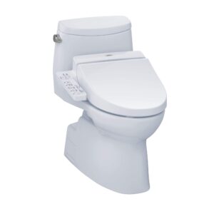 toto mw6142034cefg#01 washlet+ carlyle ii one-piece elongated 1.28 gpf toilet and washlet c100 bidet seat, cotton white