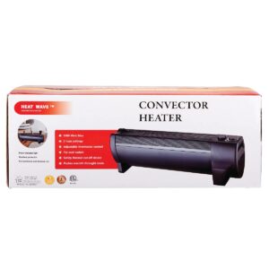 Heat Wave 1,000 Watt Convector Baseboard Heater, Black