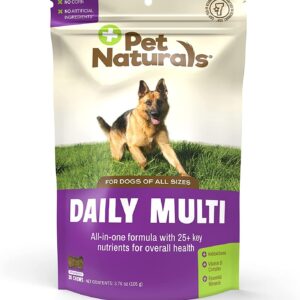 Pet Naturals Daily Multivitamin for Dogs, Veggie Flavor, 30 Chews - Yummy Chews with Amino Acids, and Antioxidants - Supports Energy, Metabolic Function and Pet Wellness