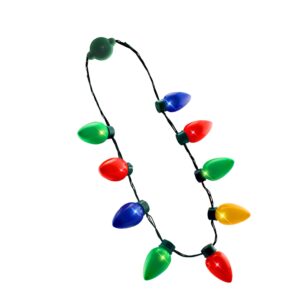 windy city novelties led christmas 9 bulb necklace with 6 dynamic light modes for adults and kids christmas parties, caroling, gatherings & party favors