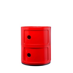 kartell componibili drawers by anna castelli ferrieri, opaque red