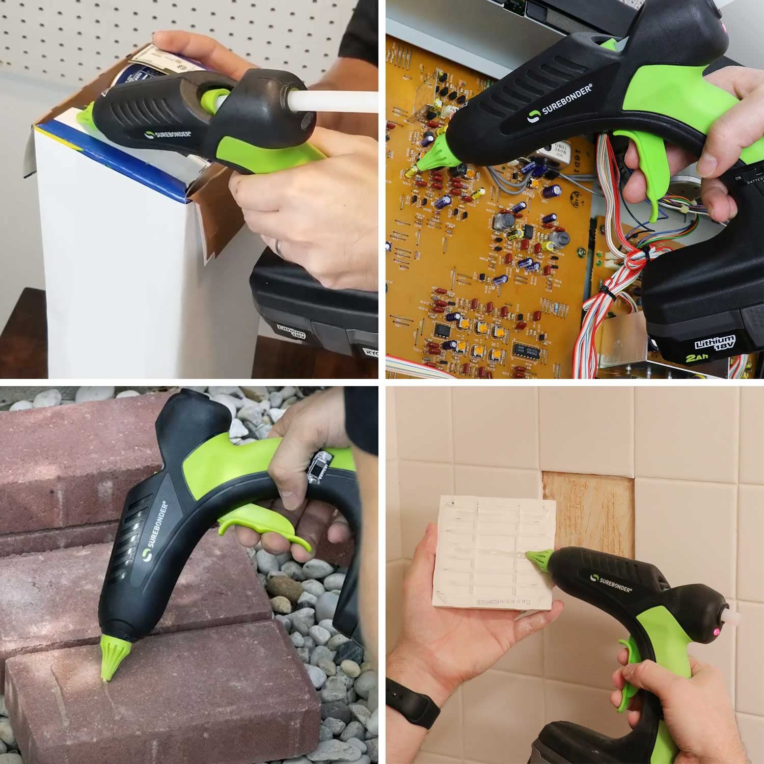 PRO2-60 60 Watt 18 Volt Cordless Professional Heavy Duty Full Size Hot Glue Gun - Battery NOT Included