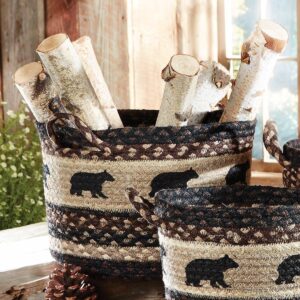 black bear braided utility basket - medium