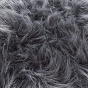 faux fake fur long pile luxury shaggy/craft, sewing, cosplay, costume, decorations / 60" wide/sold by the yard (gray, shaggy 1.5" pile)