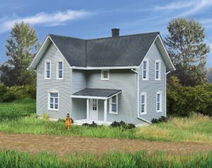 walthers cornerstone ho scale model tillman farm house kit, 3/8" 11.9 x 10.7 x 11.1cm