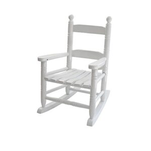 kids wood rocker white