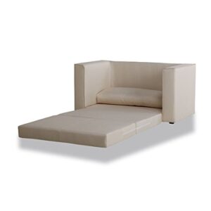 gold sparrow corona convertible loveseat sleeper, beige