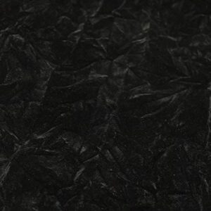 velvet fabric crushed 54" wide sold by the yard (black)