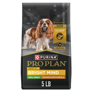 purina pro plan small breed senior dog food bright mind seven plus chicken and rice formula - 5 lb. bag