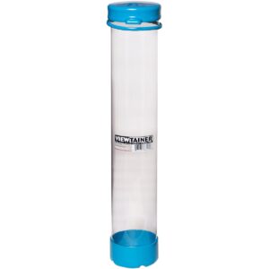 viewtainer ccrt27515-9 sky blue tethered cap storage container, 2.75"x15"