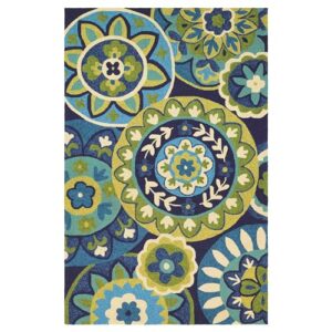 couristan covington rip tide/ocean-green, indoor/outdoor (8' x 11') area rug