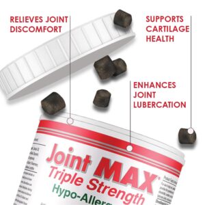 Joint MAX Triple Strength Hypo-Allergenic Soft Chews for Dogs - Hip and Joint Support Supplement with Glucosamine, Chondroitin, & MSM - Made in The USA - 120 Soft Chews