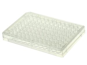 nest scientific 701001 polystyrene 96 well cell culture plate, flat bottom, tissue culture treated, sterile, clear, 1 per pack, 100 per case (pack of 100)