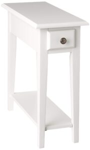 frenchi furniture end table, queen, off white