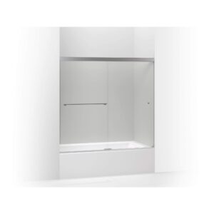 kohler sliding bath door, 62"h x 56-5/8 – 59-5/8"w, with 5/16" thick crystal clear glass