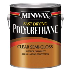 minwax fast drying polyurethane protective wood finish, clear semi-gloss, 1 gallon