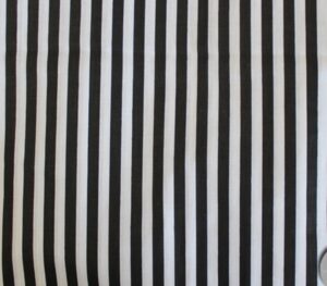 polycotton fabric printed stripe black / 60" wide/sold by the yard