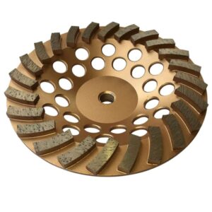 7" diamond grinding wheels for concrete or masonry, 24 turbo segments, #30/40 grit, medium bond, 5/8"-11 arbor