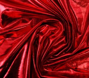 spandex fabric metallic ferrari red / 60" wide/sold by the yard