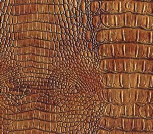 vinyl crocodile crock fake leather upholstery 54" wide sold by the yard (bronzie)