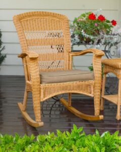 tortuga outdoor portside plantation rocking chair, amber