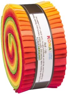 christa watson kona cotton solids designer palette series roll up 40 2.5-inch strips jelly roll robert kaufman fabrics ru-485-40