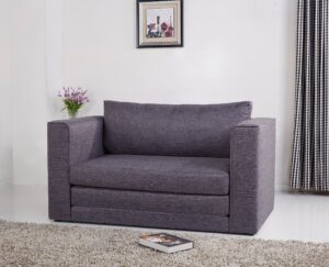 gold sparrow corona convertible loveseat sleeper, dark gray