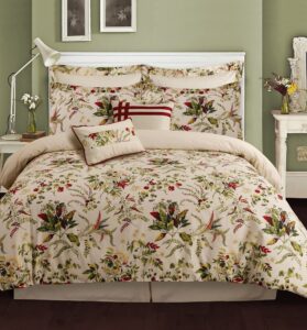 maui 5-piece egyptian cotton percale printed duvet cover set queen