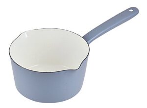 pearl metal petit cook hollow milk pan, 5.9 inches (15 cm), blue gray hb-2084