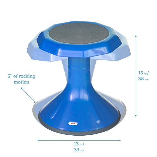 ECR4Kids ACE Active Core Engagement Wobble Stool, 15-Inch Seat Height, Flexible Seating, Blue