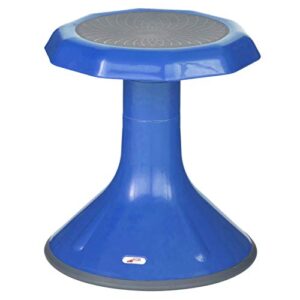 ecr4kids ace active core engagement wobble stool, 15-inch seat height, flexible seating, blue