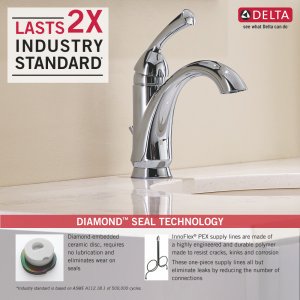 Delta Faucet Haywood Bronze Bathroom Faucet, Single Hole Bathroom Faucet, Single Handle, Diamond Seal Technology, Drain Assembly, Venetian Bronze 15999-RB-DST