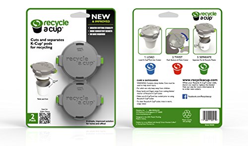 Medelco Recycle A Cup - Coffee or Tea Pod Recycling Tool - Compatible with K-Cups - Best Single Serve Coffee Pod Recycling Tool - K Cup Recycling - Single Serve Pod Cutter (pack of 2)