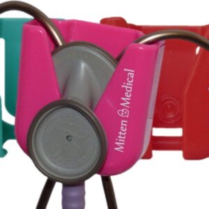 Three Mitten Medical Professional Stethoscope Holders with Scrub-Lock (TM) [One of Each Color]