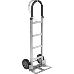 global industrial aluminum hand truck loop handle, mold-on rubber wheels